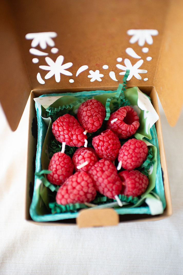 Beeswax Raspberry Birthday Candles - 10 count – Happy Organics