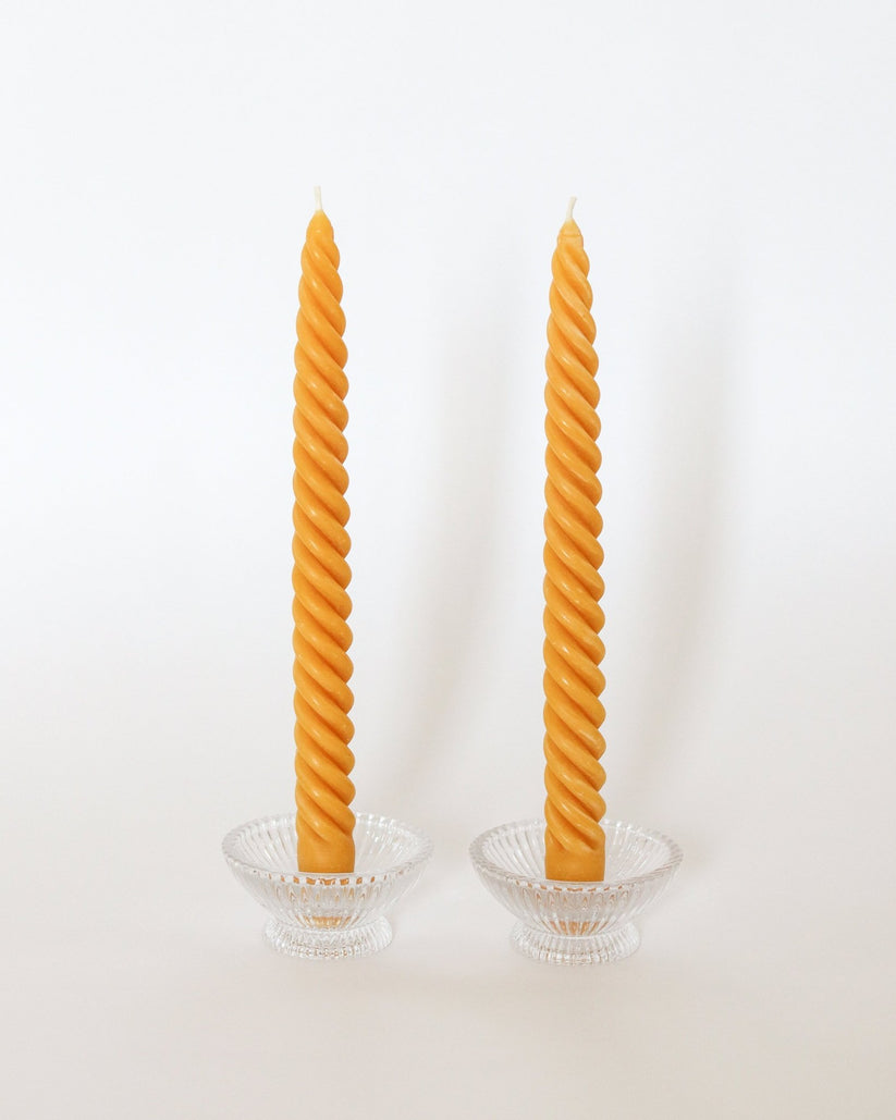 Natural Yellow Dinner Tapers - Set of 2 – Happy Organics